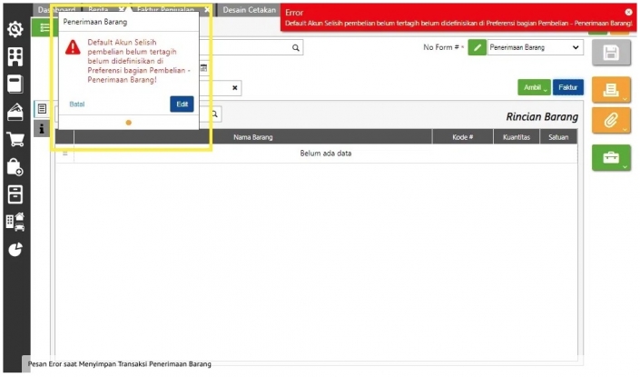 Accurate Online Pesan Error Default Akun Selisih Pembelian Belum ...